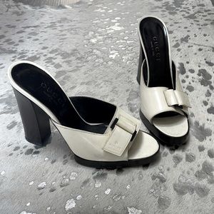 Gucci | Shoes | Vintage Gucci White Patent Leather Heels | Poshmark